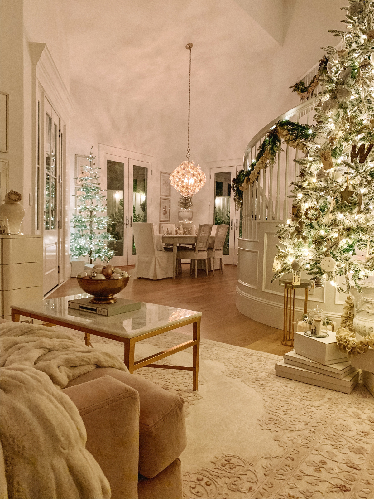 Christmas Home at Night - Holiday Decor - KristyWicks.com