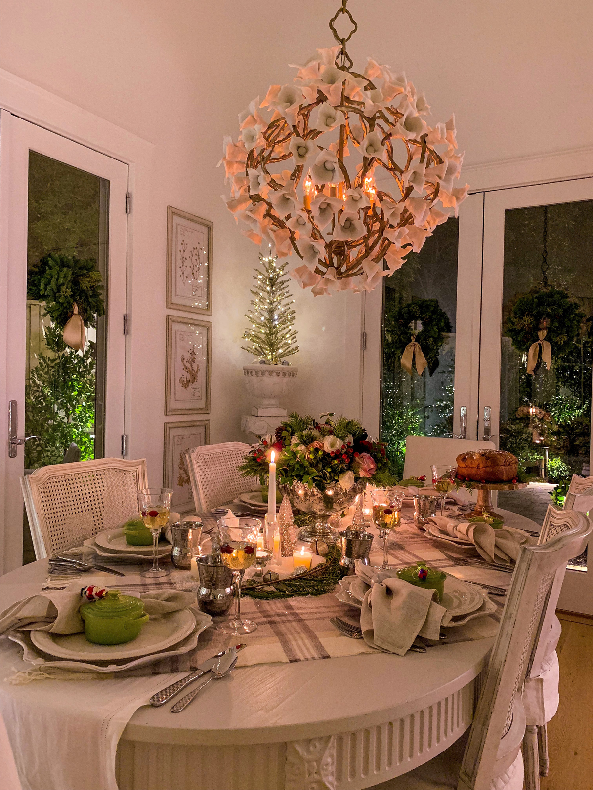 Christmas Home at Night - Holiday Decor - KristyWicks.com