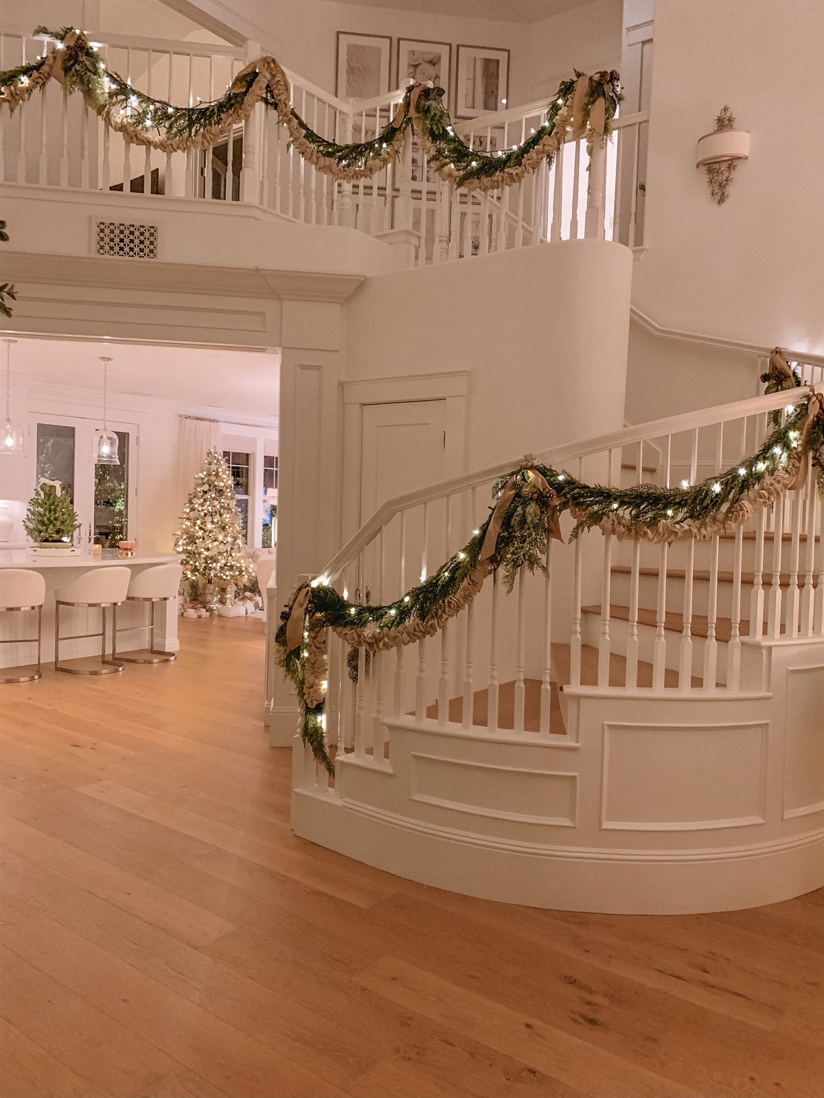 Christmas Home at Night - Holiday Decor - KristyWicks.com