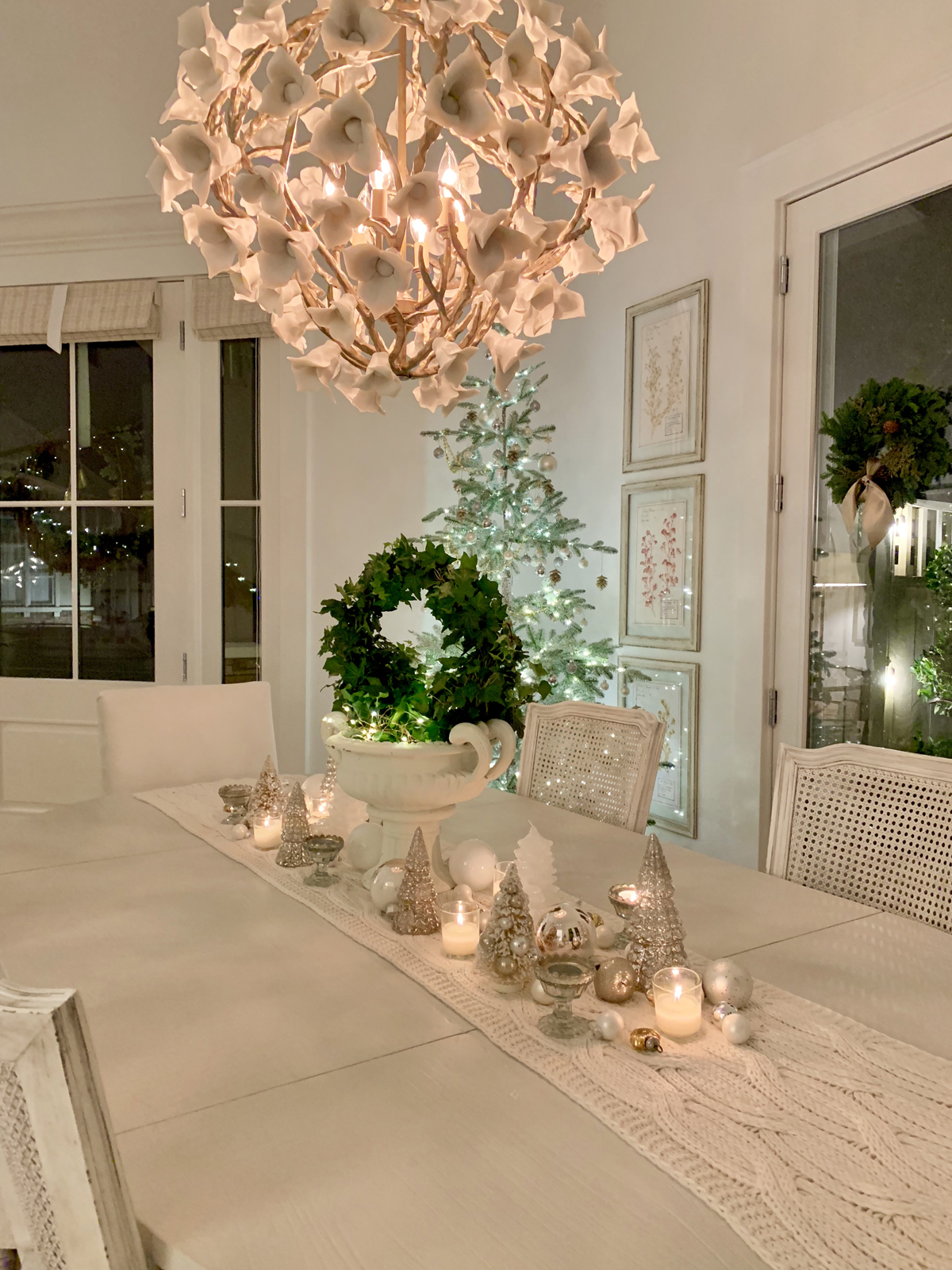 Christmas Home at Night - Holiday Decor - KristyWicks.com