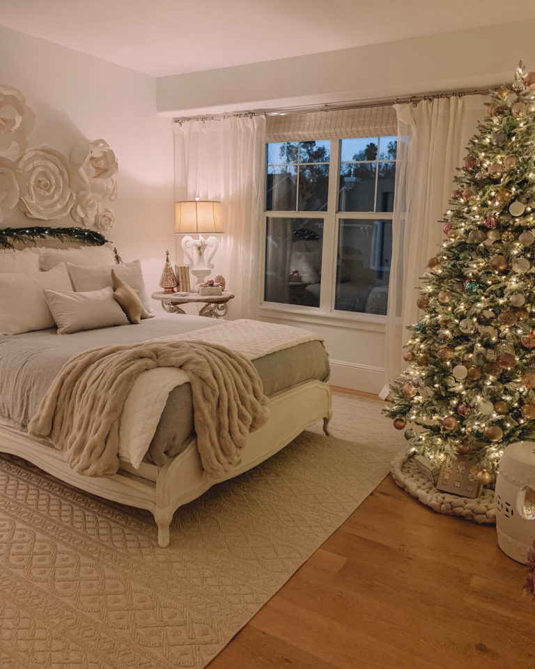 Christmas Home at Night - Holiday Decor - KristyWicks.com