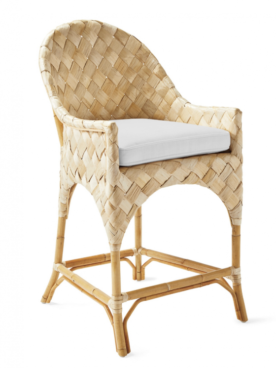 Bringing Texture to the Kitchen with Rattan Stools - KristyWicks.com