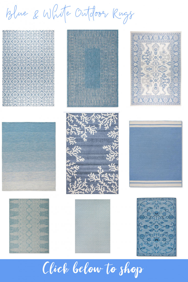 Blue & White Summer Backyard Decor Ideas - KristyWicks.com