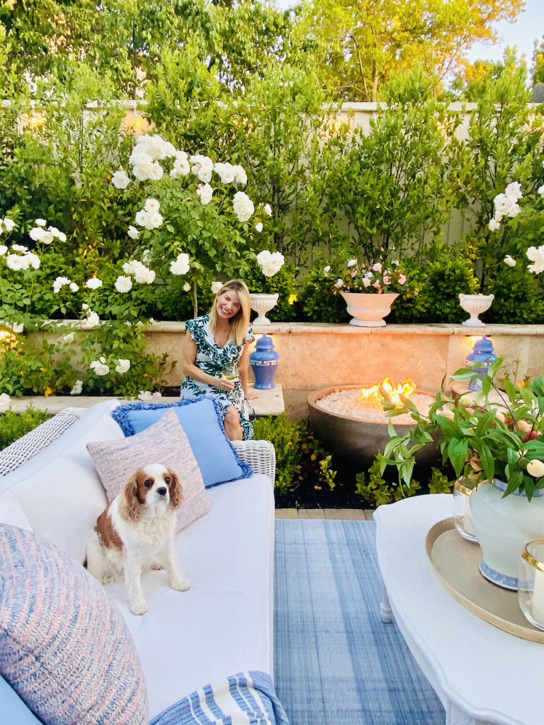 Blue & White Summer Backyard Decor Ideas - KristyWicks.com