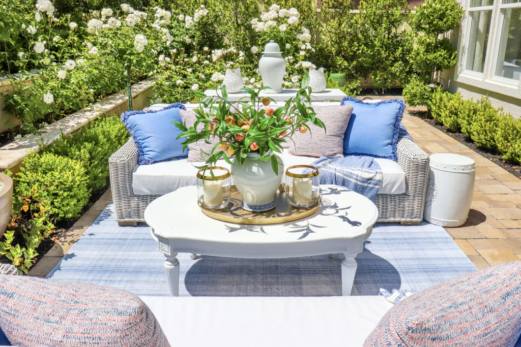 Blue & White Summer Backyard Decor Ideas - KristyWicks.com