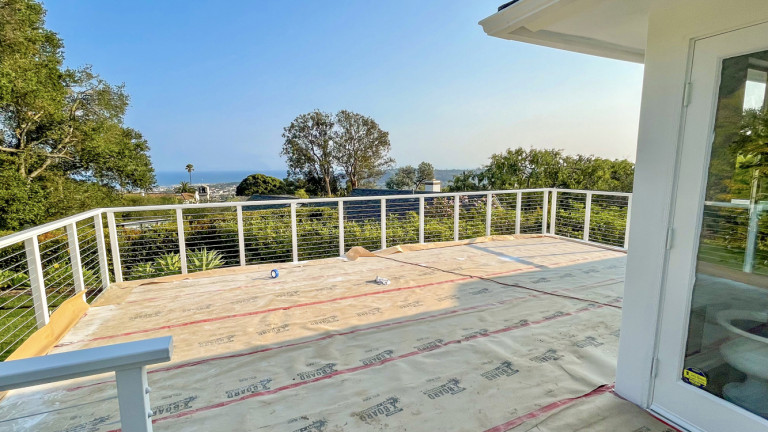 Staining the Deck - Before and After - KristyWicks.com